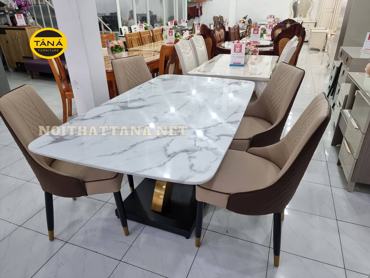 Bàn ăn mặt đá granite đẹp 2026